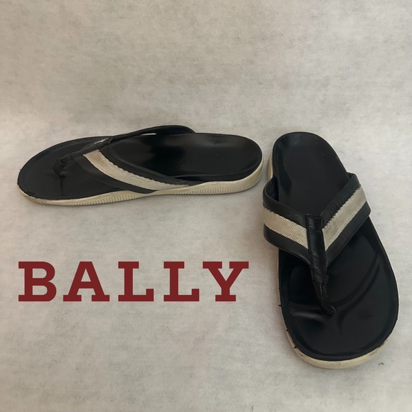 Bally | Shoes | Bally Leather Flip Flops Size Gently Worn | Poshmark